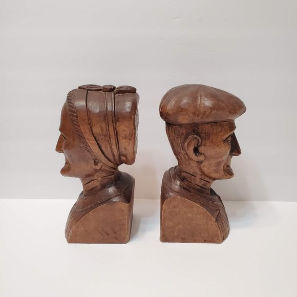 Jose Alberdi | Art | Hand Carved Wood Busts J Alberdi Midcentury ...